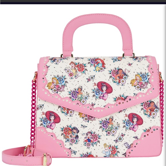 Loungefly | Bags | Disney Loungefly Princess Pink Crossbody Nwt | Poshmark